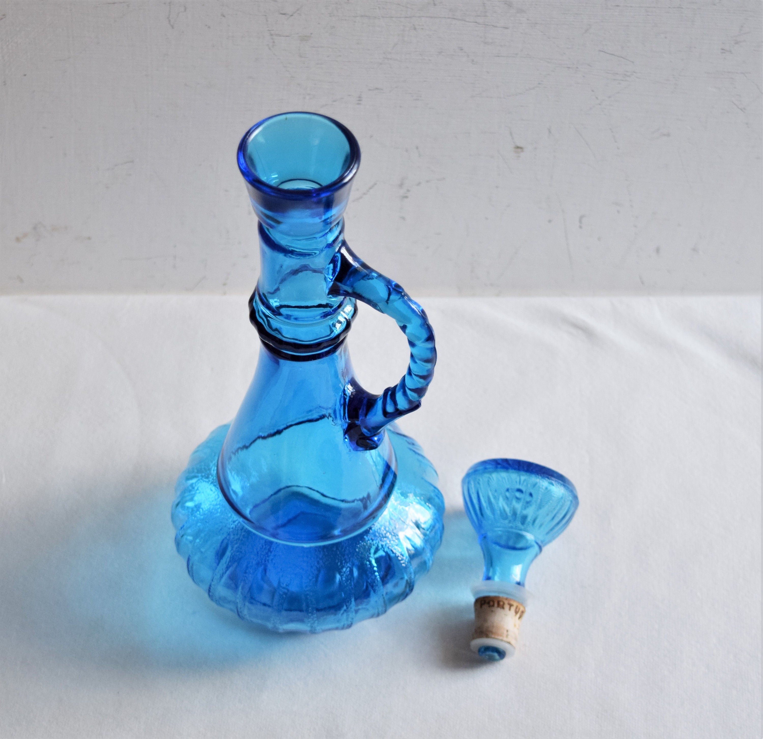 Blue Turquoise Liquor Decanter/ Jim Beam Glass Decanter/ | Etsy