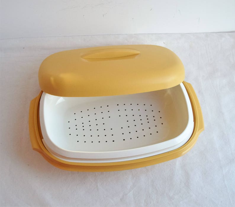 Free Shipping Yellow Tupperware Microwavable Steamer Set/ - Etsy