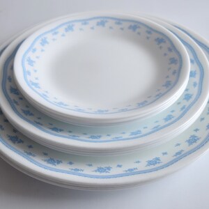 Set of 25 Corelle morning Blue Dinnerware Table 4 Place Settings - Etsy