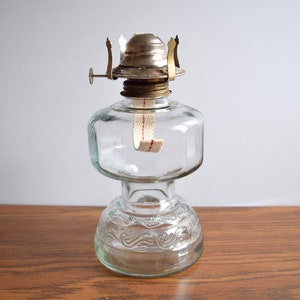 Clear Glass Oil Lamp With Chimney - Etsy