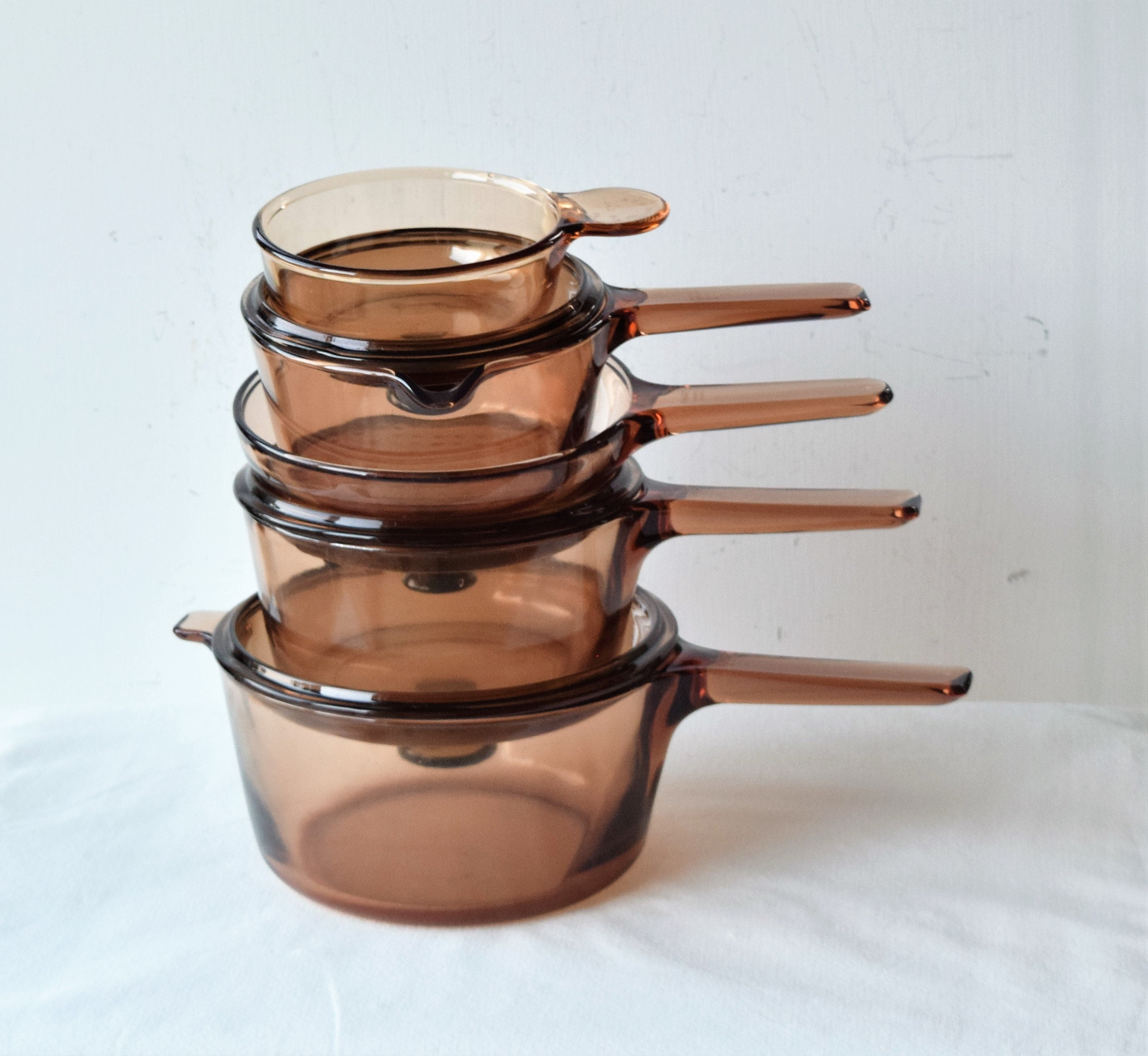Vintage Corning Vision Smoked Glass Cookware Set - 8 Piece - Etsy