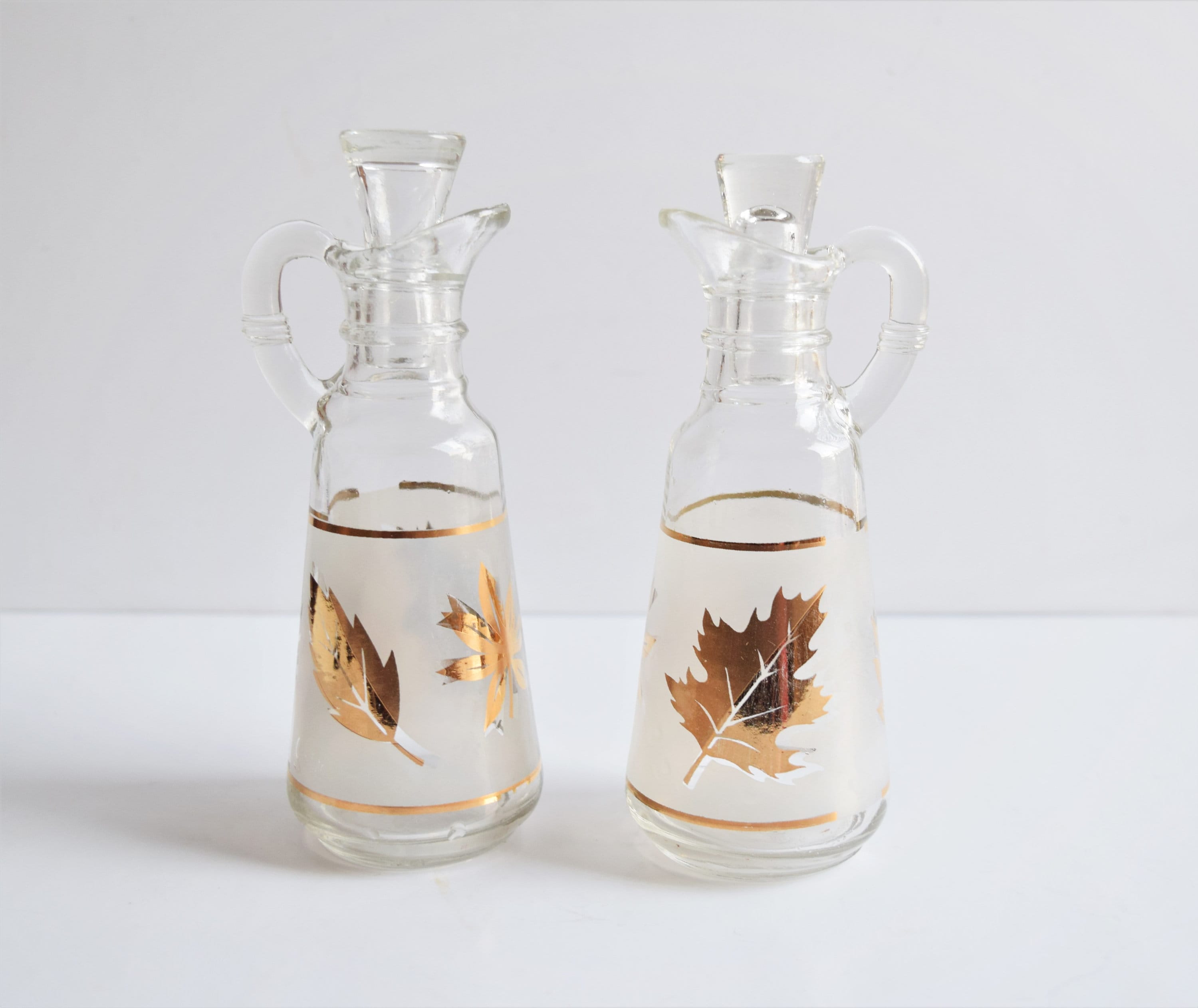 Oil and Vinegar Cruets Set Anchor Hocking Starlyte Glass Dispensers - Etsy