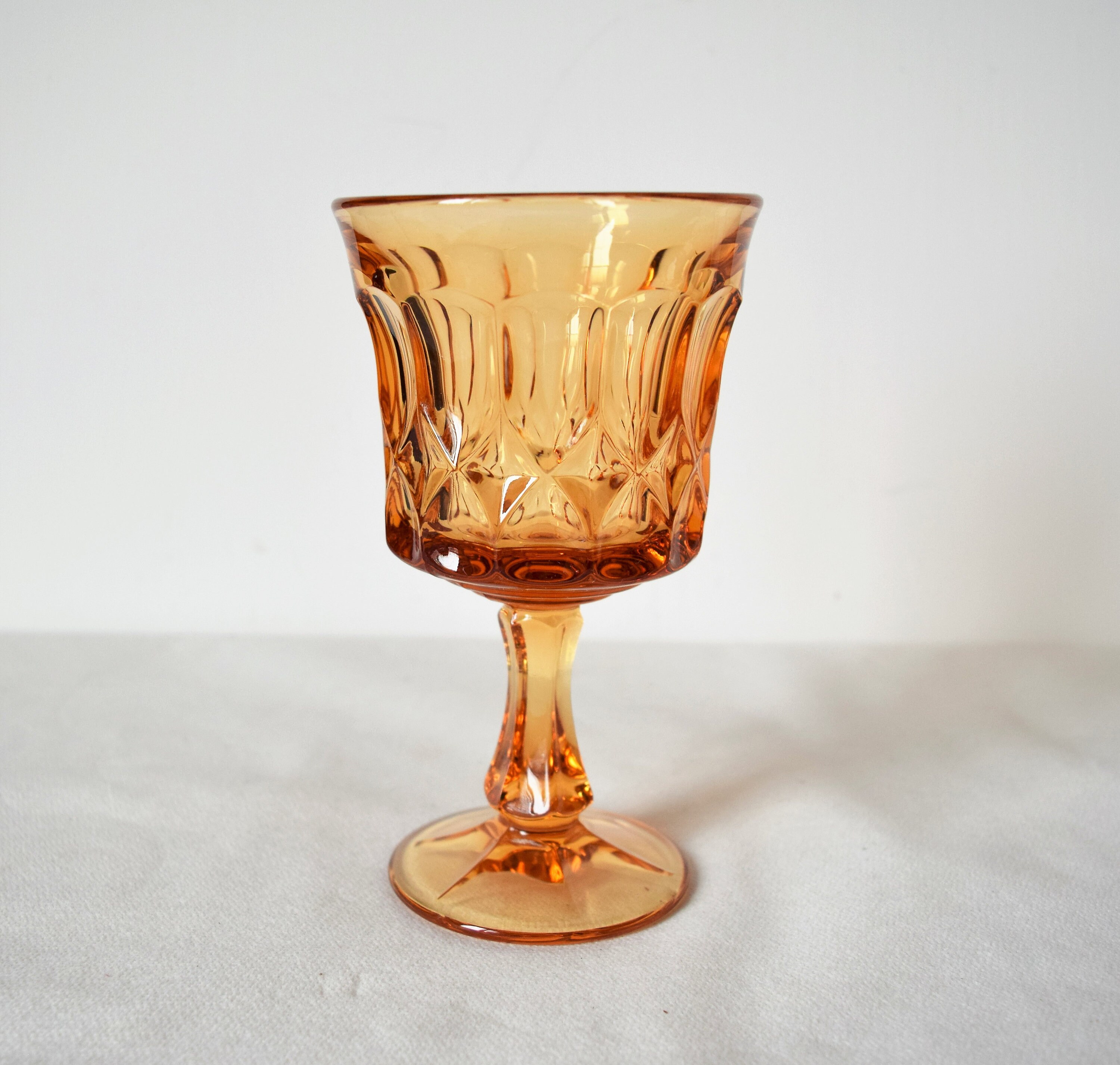 Mixed Set of 4 Colored-glass Goblets/glass Goblets/vintage | Etsy