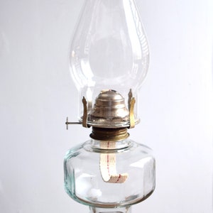 Clear Glass Oil Lamp With Chimney - Etsy