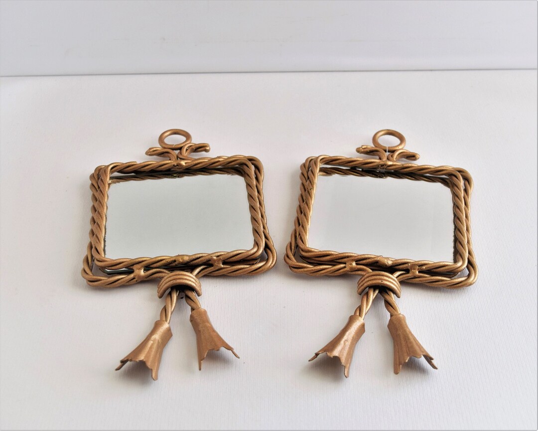 Vintage Wall Hanging Mirrors Vintage Ornate Mirrors Set of 2 - Etsy