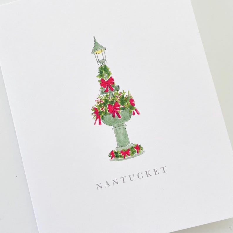 Christmas Fountain Card - Etsy