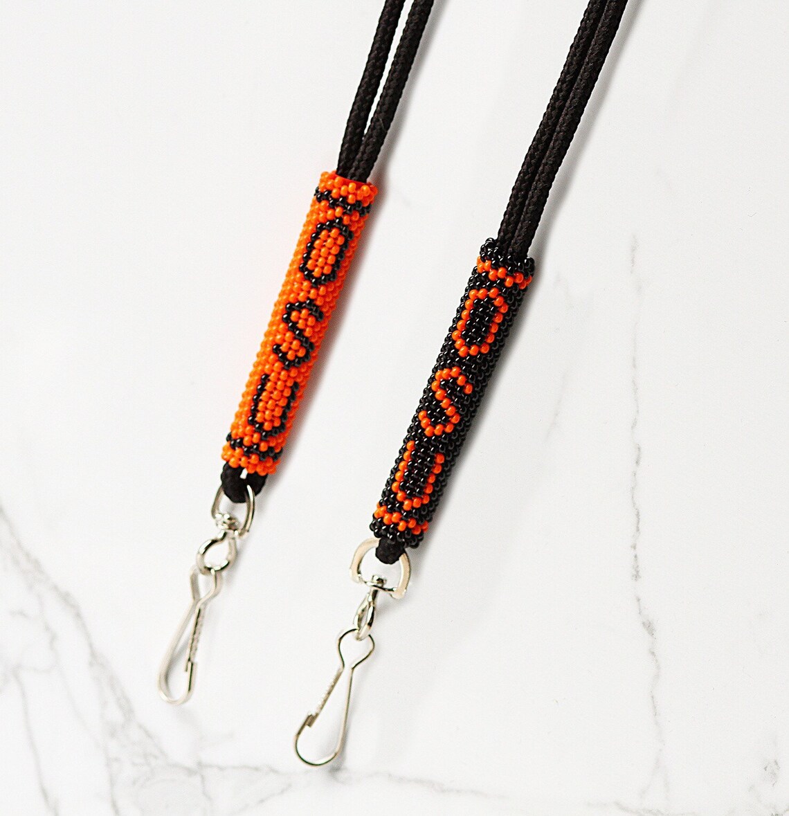 Authentic Native American Beaded Lanyard-oklahoma State - Etsy