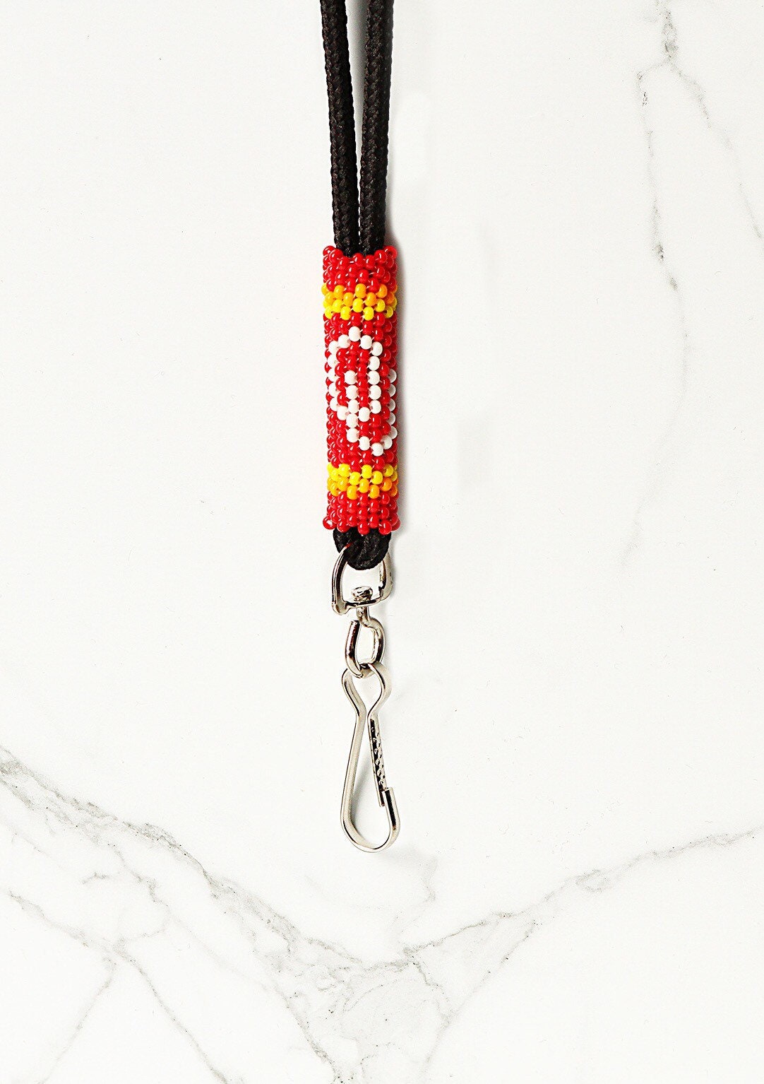 Authentic Native American Beaded Lanyard-oklahoma Sooners - Etsy