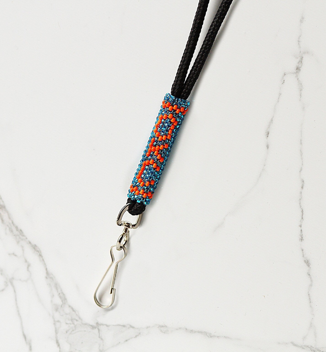 Authentic Native American Beaded Lanyard-oklahoma City Thunder (sparkle ...