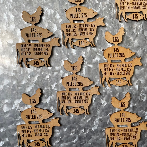 Kitchen Décor Magnet For Cooking Temperatures Cooking Magnet Rustic ...