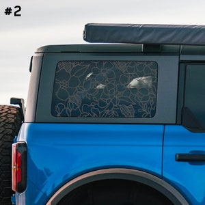 2021+ Ford Bronco Floral Patterns Window Decals - Etsy