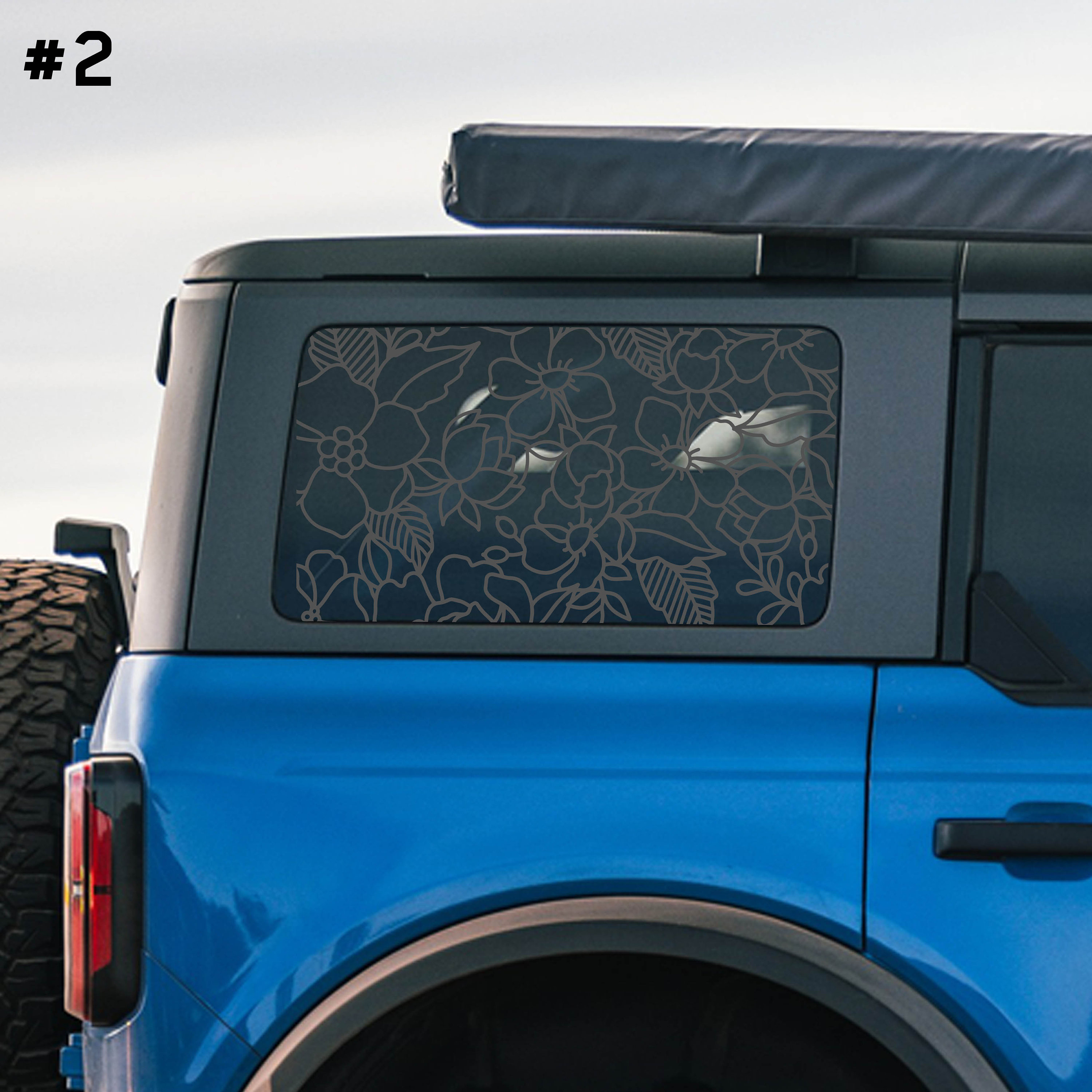 2021 Ford Bronco Floral Patterns Window Decals - Etsy