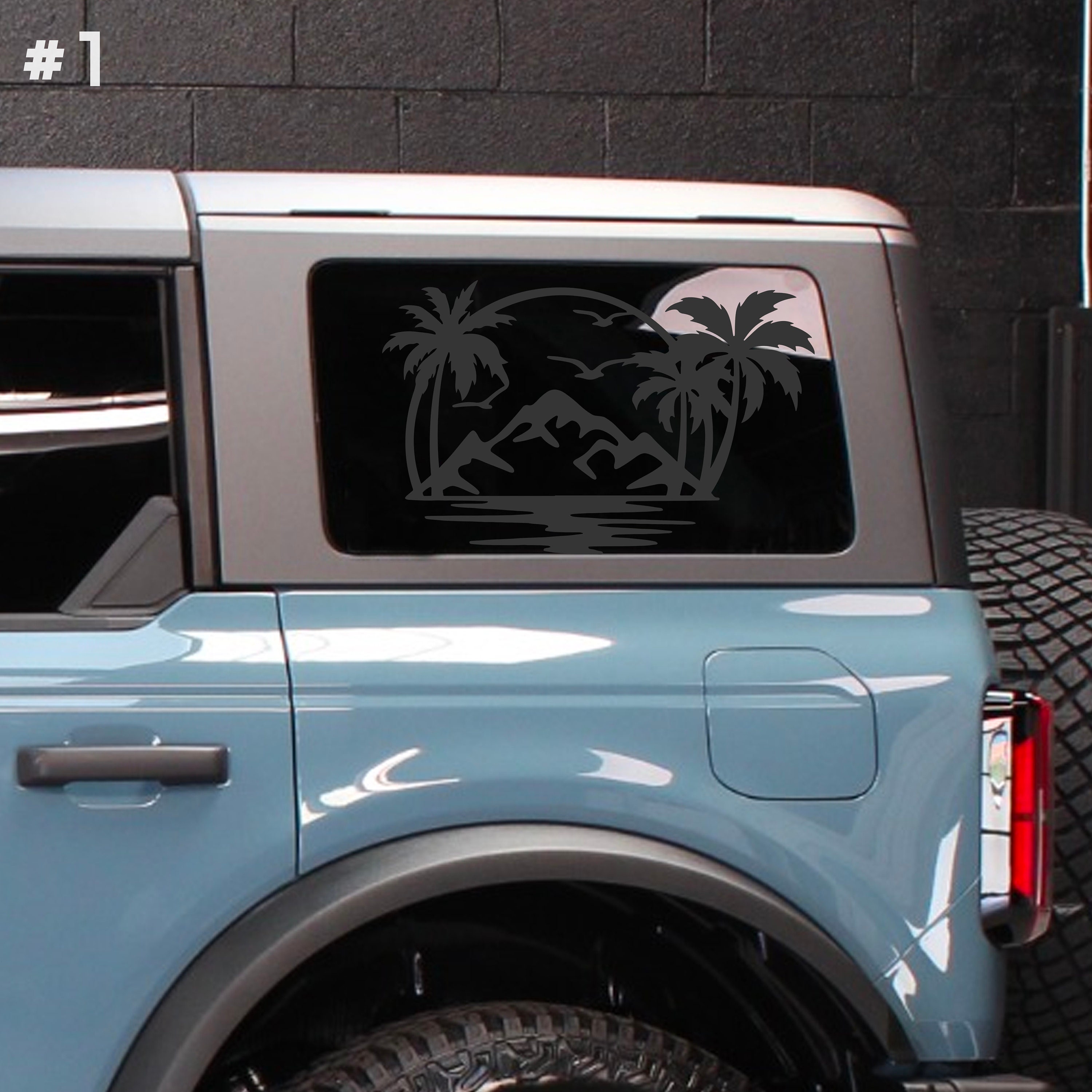 2021+ Ford Bronco Ocean Beach Scene Window Decals - Etsy