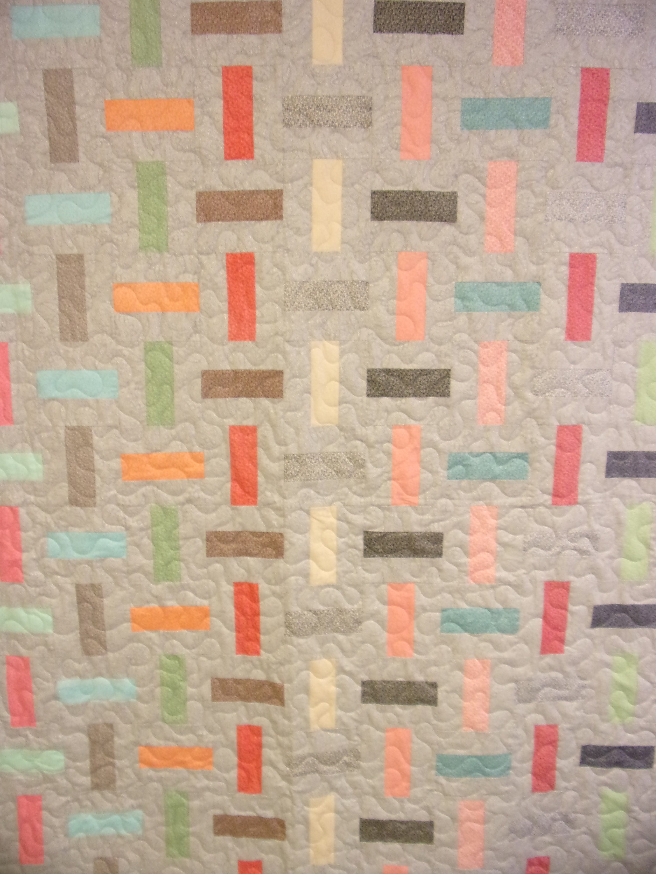 Handmade Patchwork Color Bricks in Gray Quilt 75 X - Etsy