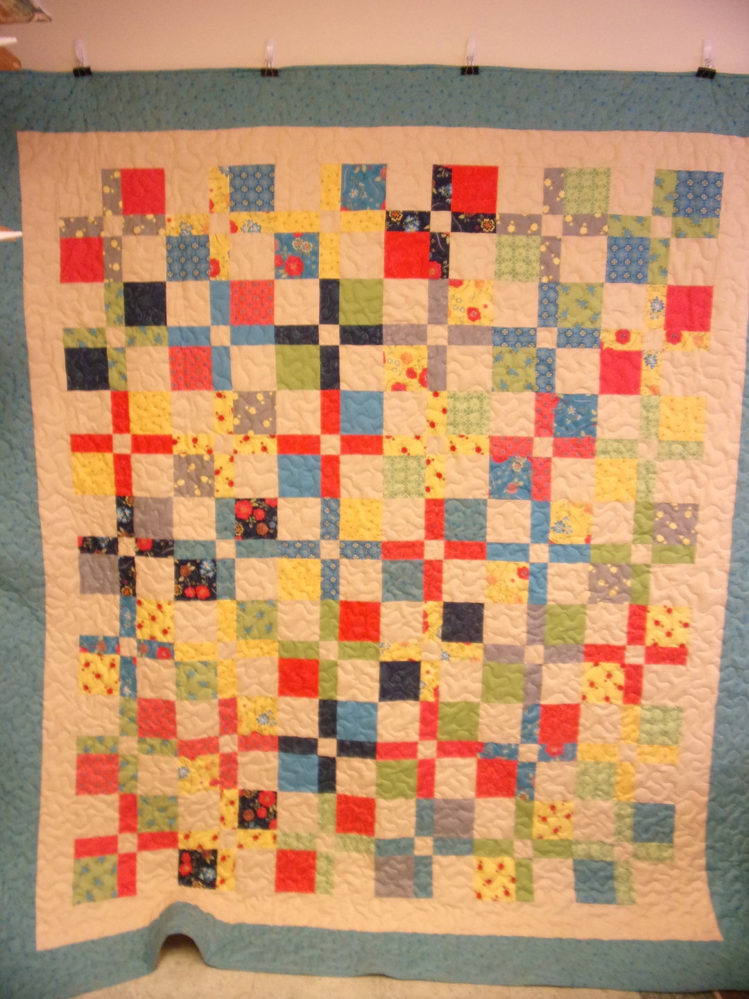 Quilt, Handmade Multi Color Quilt, 84" X 94" - Etsy