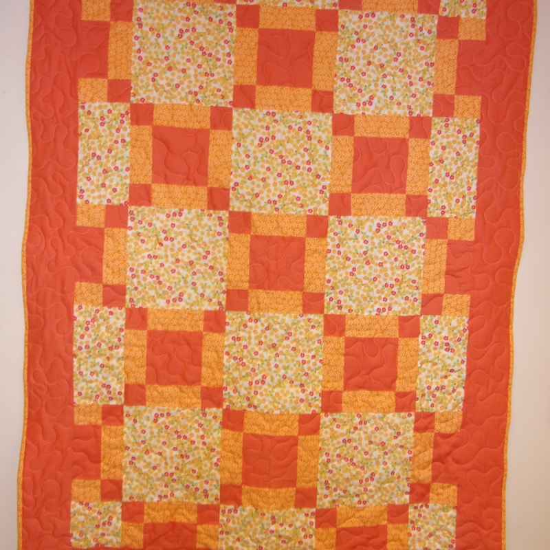 Orange Quilt - Etsy