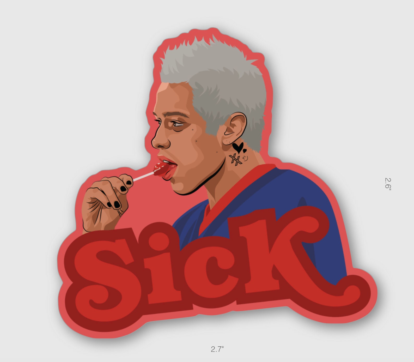 Sick weatherproof sticker | Etsy