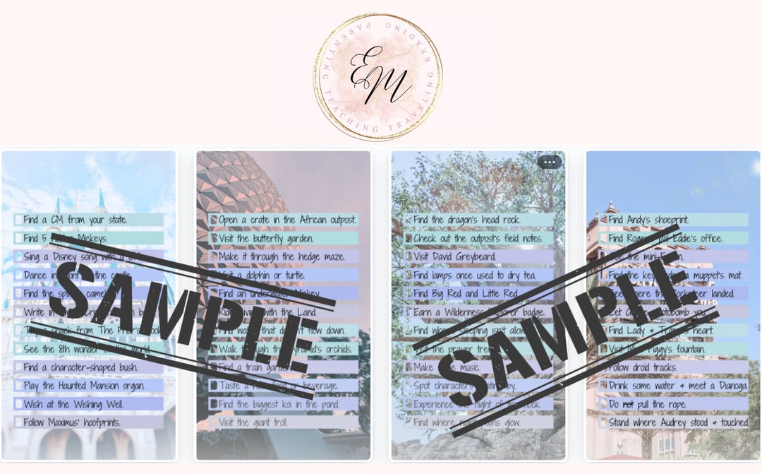 Disney Scavenger Hunt Wallpapers - Digital Downloads - Images - Etsy