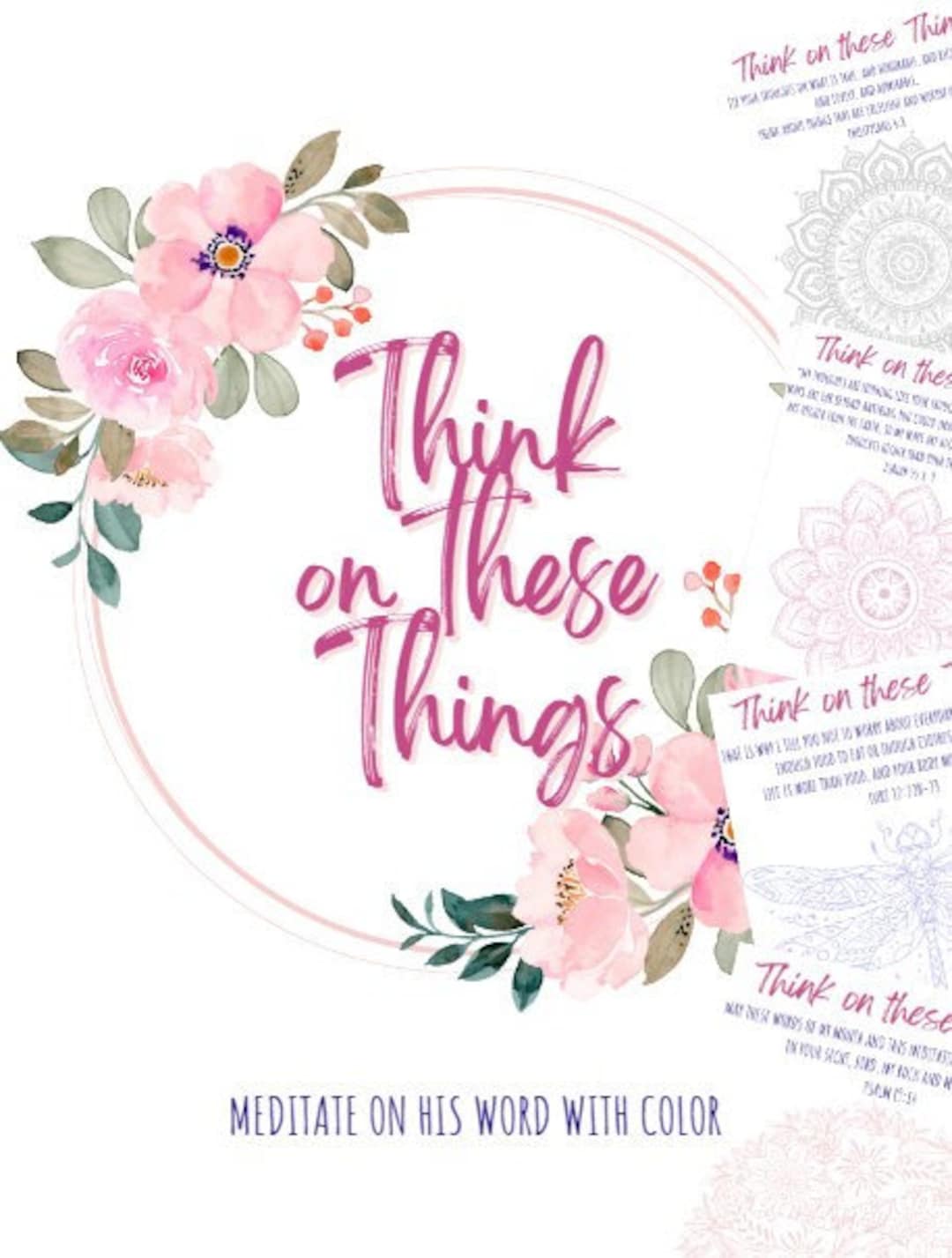 Think on These Things: Coloring Calendar/planner Pages With Bible ...