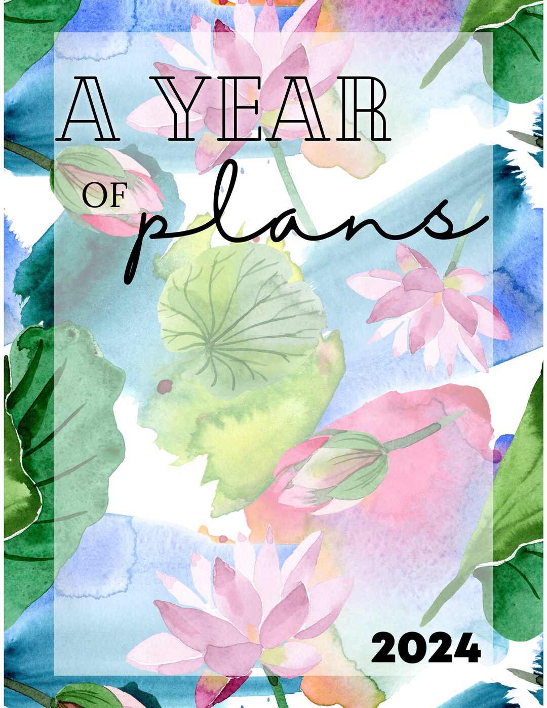 Watercolor Floral Teacher 2024 Planner - Pdf - Printable - Etsy