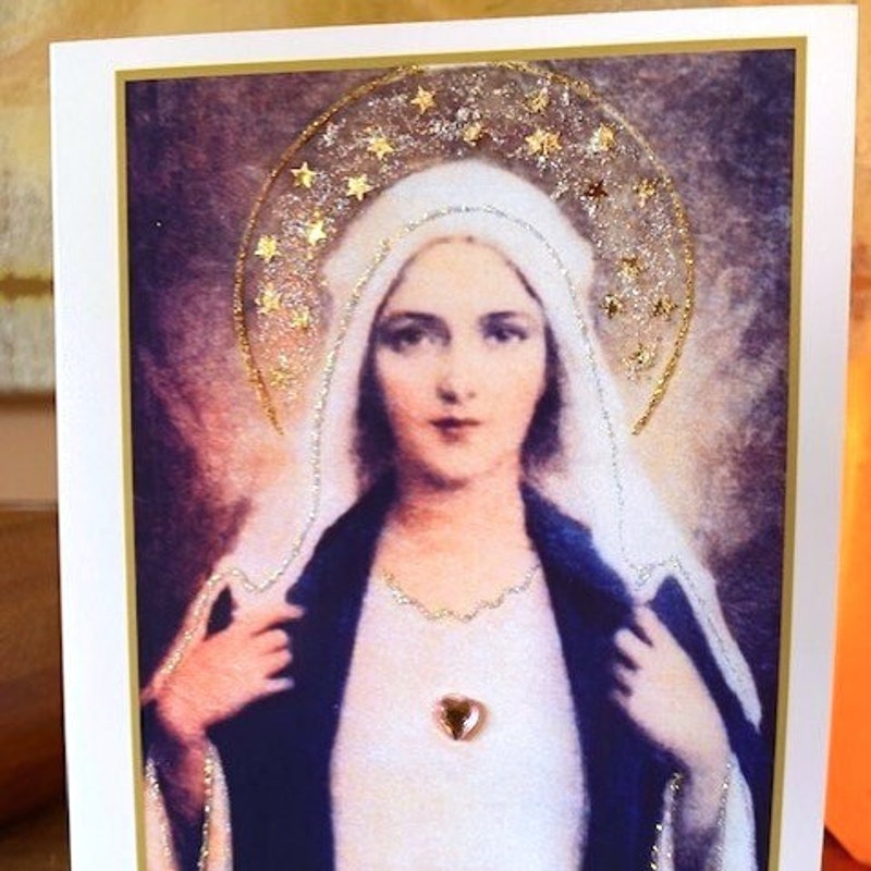 Mother Mary Birthday Card - Etsy