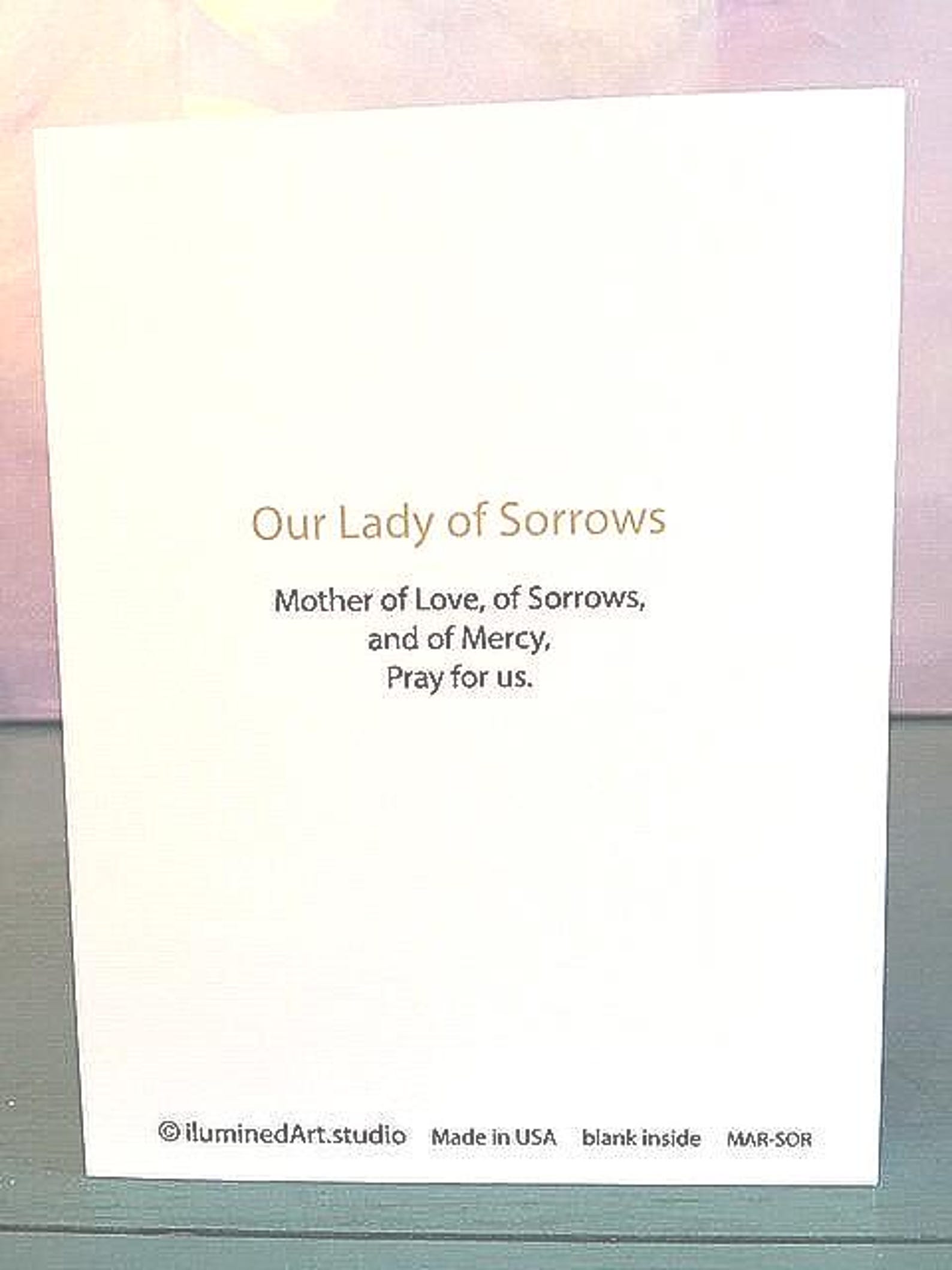 Our Lady of Sorrows, Hand-embellished Card - Etsy