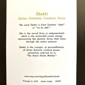 Goddess Shakti Card - Etsy
