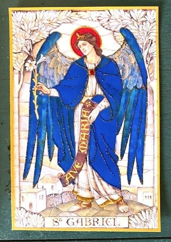 Archangel Gabriel Decal Hand-embellished - Etsy