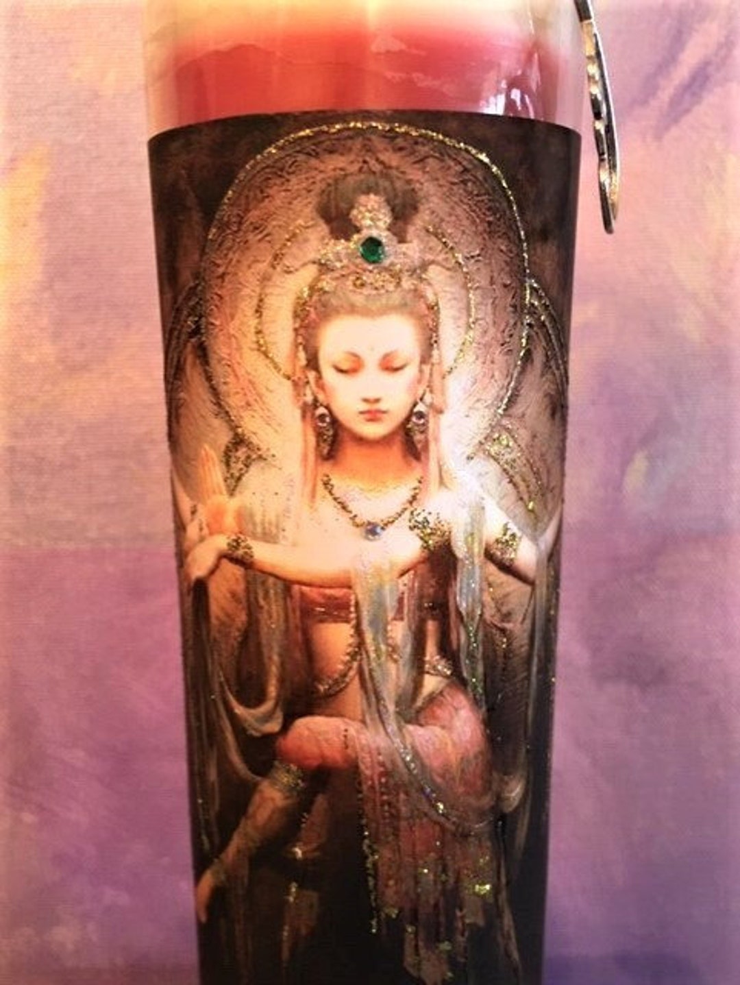 Dancing Goddess Shakti, 8" Tall Hand Embellished Candle - Etsy