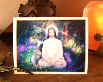 Jesus Meditating Statue in Lotus Yoga Posture . Made in California. - Etsy