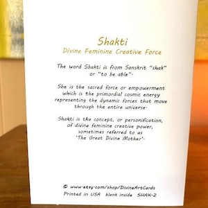 Goddess Shakti Card - Etsy