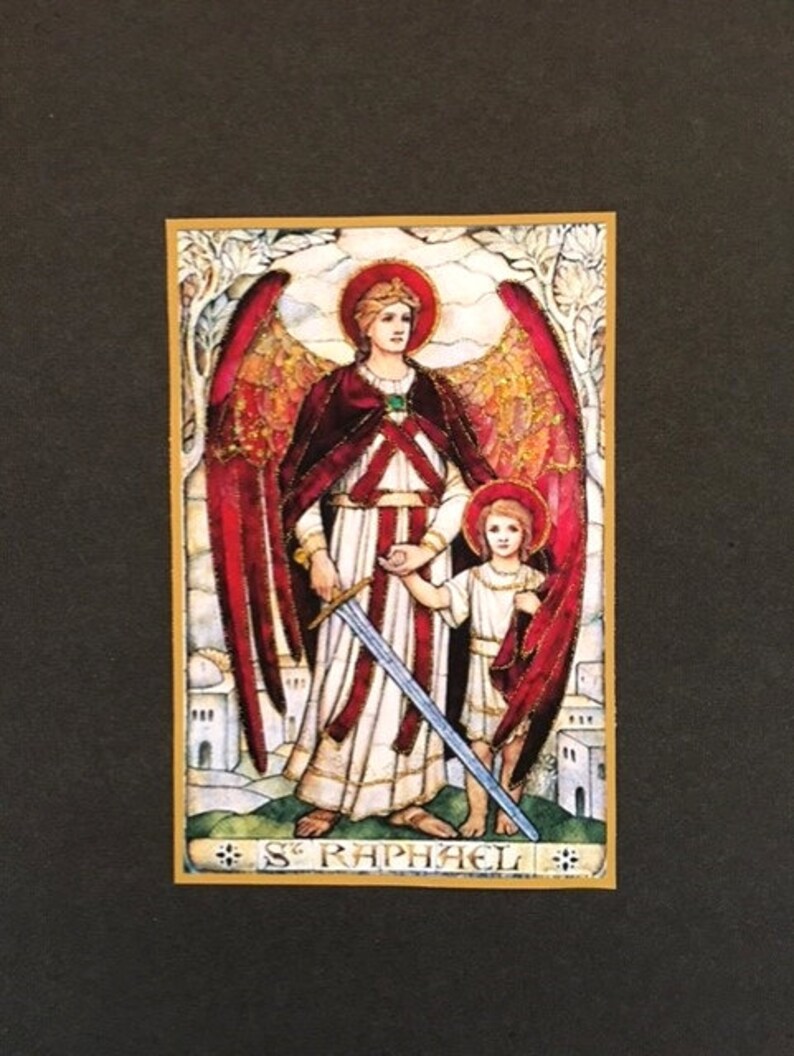 Archangel Raphael Decal Hand-embellished - Etsy