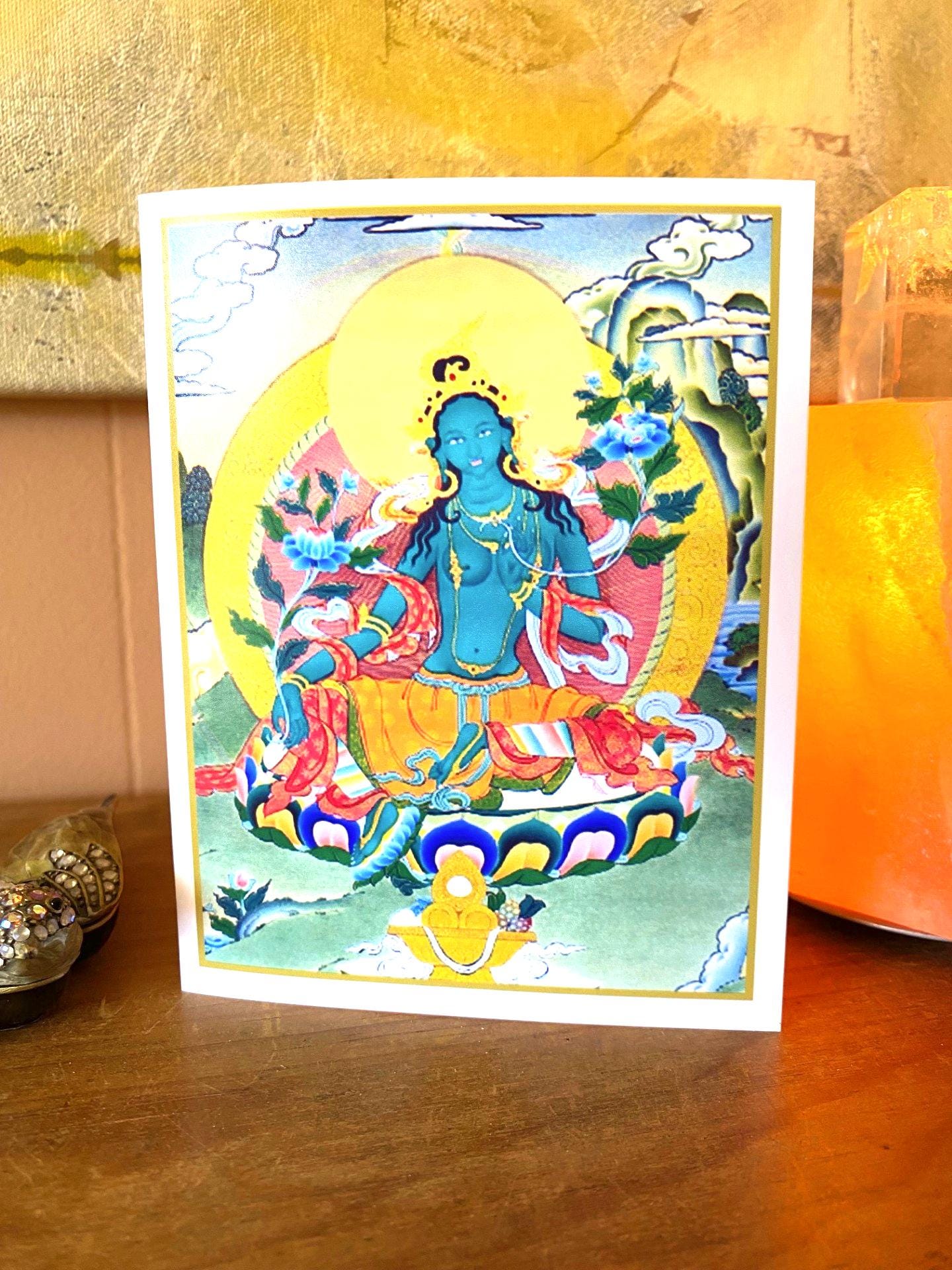 Goddess Green Tara Card - Etsy UK