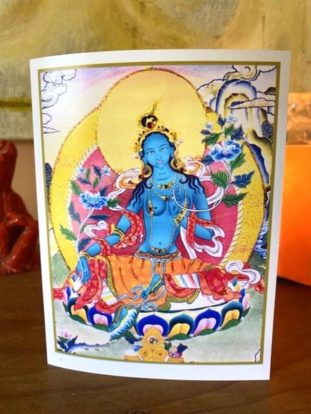 Goddess Green Tara Hand-embellished Card - Etsy