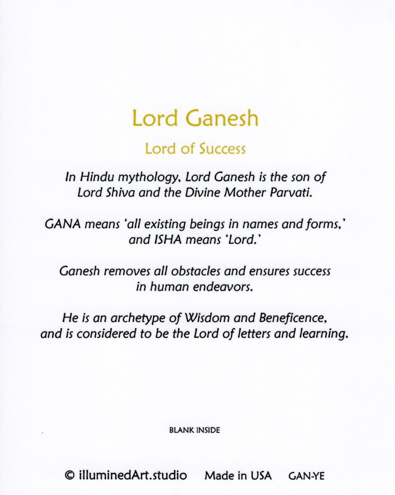 Lord Ganesh Hand-embellished Card | Etsy