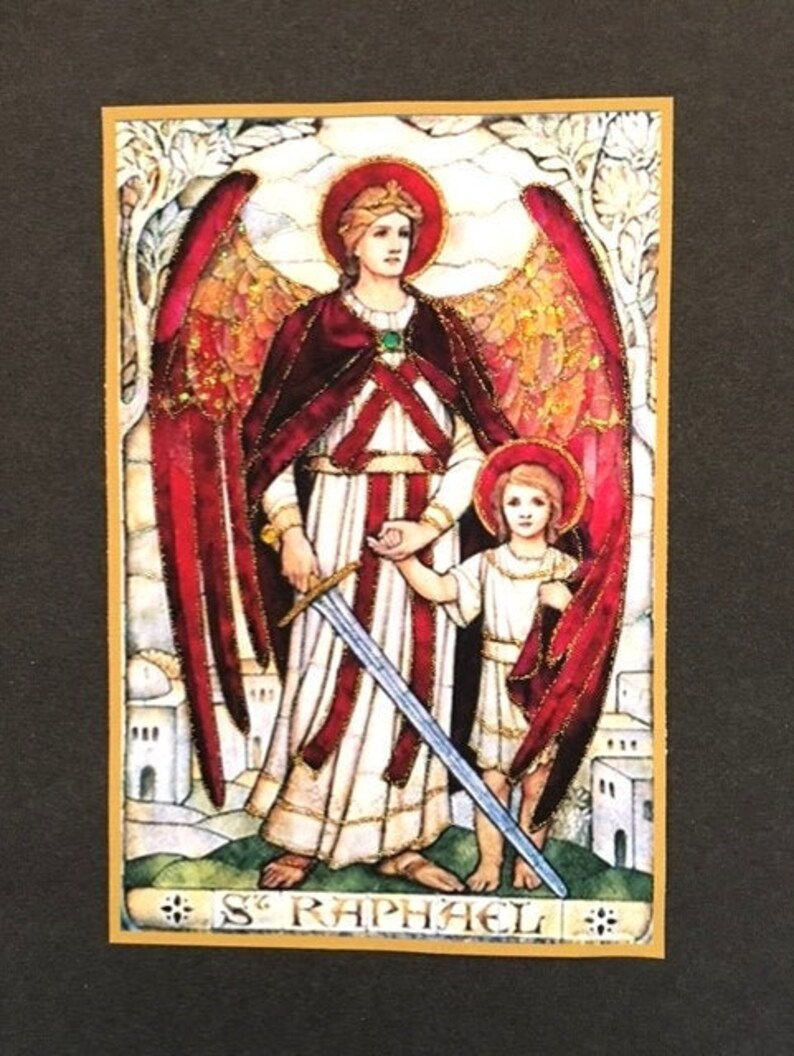 Archangel Raphael Decal, Hand-embellished - Etsy