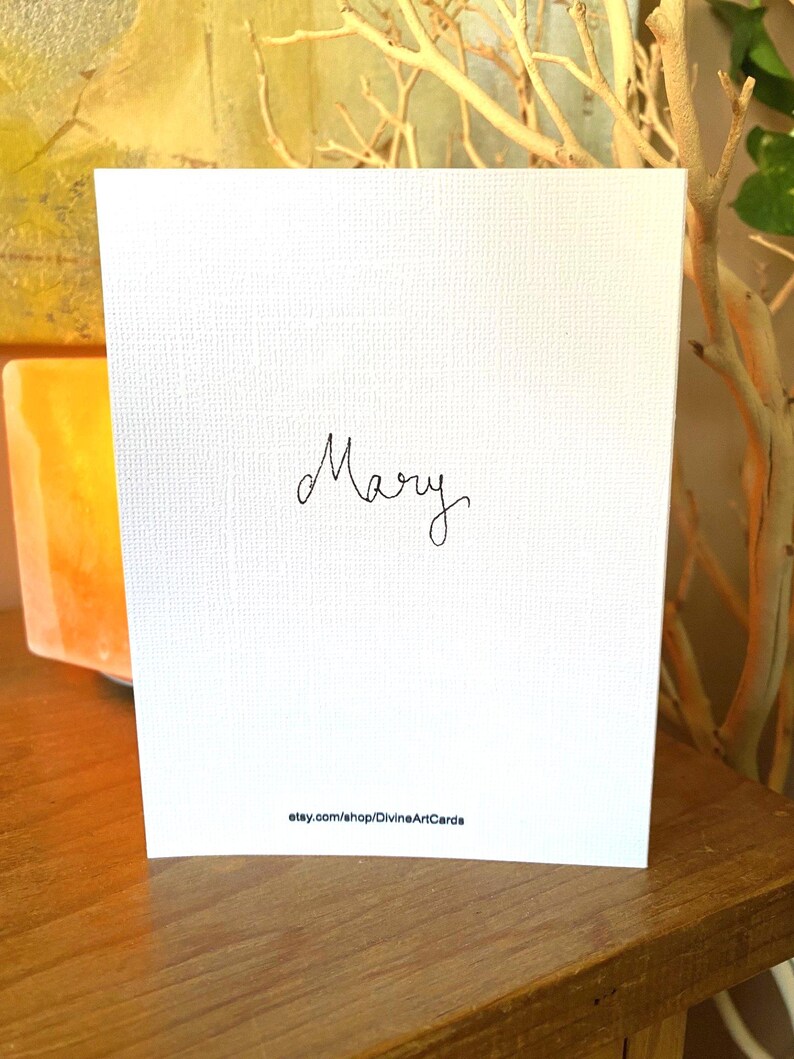 Young Mary Hand Embellished Greeting Card - Etsy