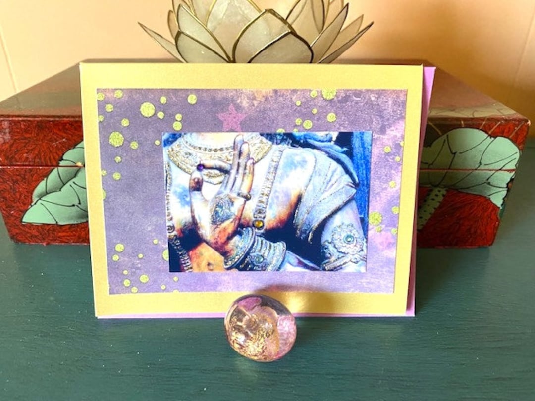 Mudra Hand-embellished Art Card - Etsy