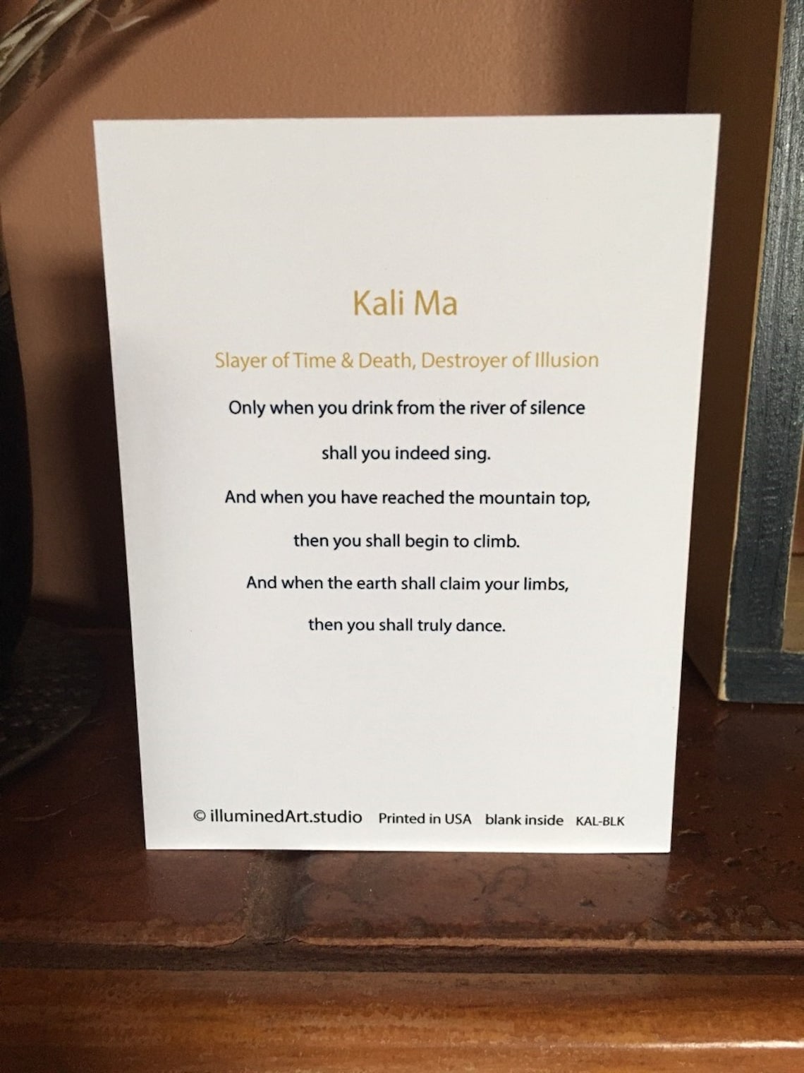 Black Kali Ma Card | Etsy