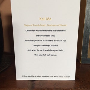 Black Kali Ma Card - Etsy