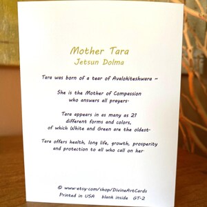Goddess Green Tara Card - Etsy