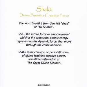 Goddess Shakti, Hand-embellished Card - Etsy