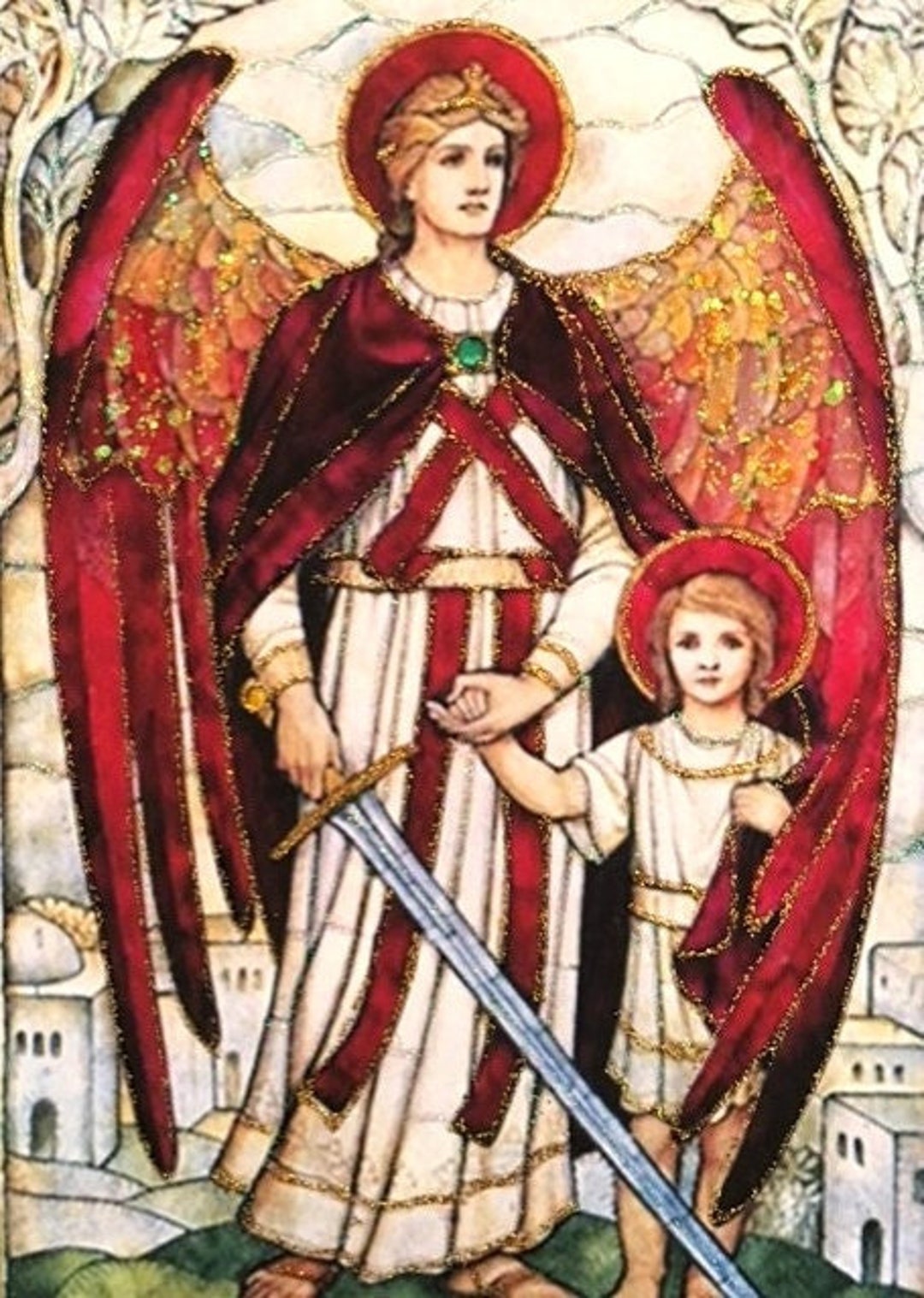 Archangel Raphael Decal, Hand-embellished - Etsy