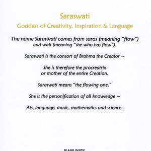 Saraswati Hand-embellished Card - Etsy