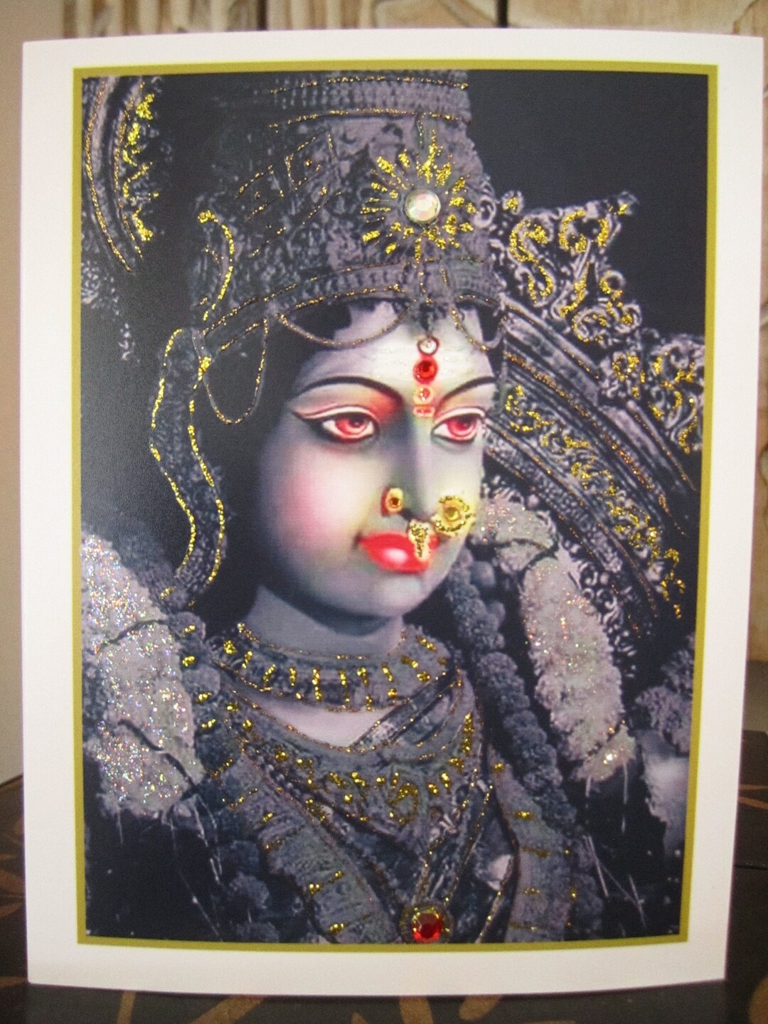 Goddess Kali Hand-embellished Card - Etsy