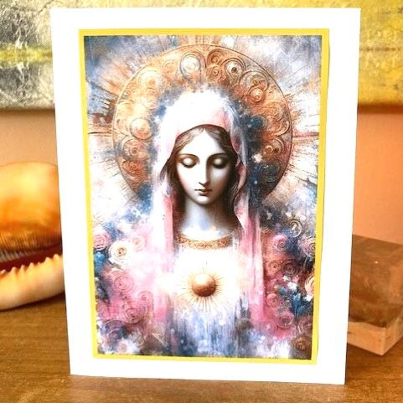Mother Mary Birthday Card - Etsy