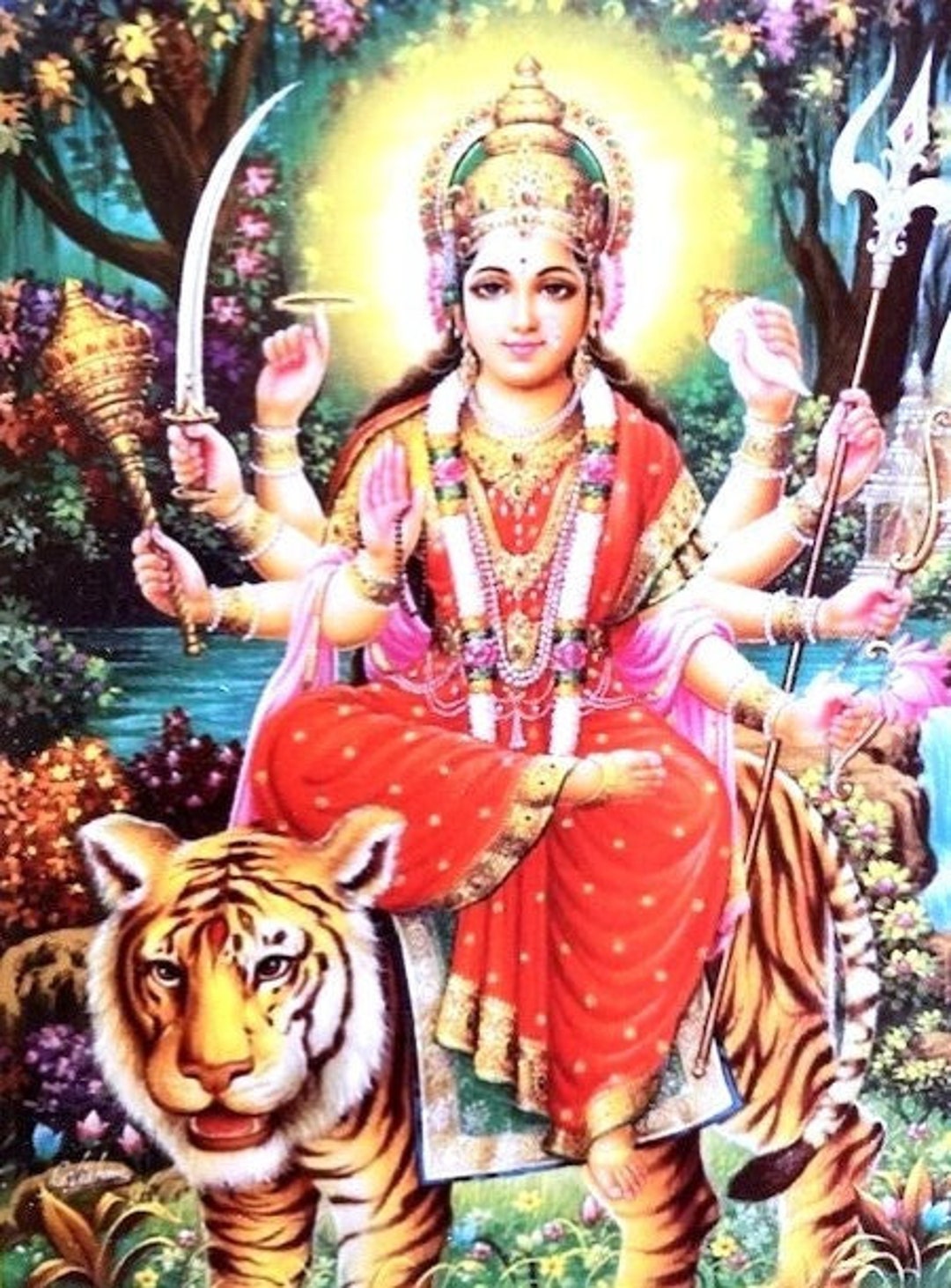 Ma Durga Card - Etsy