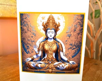 White Tara, Buddha, Divine Mother, White Tara Card, Goddess, Rainbow ...