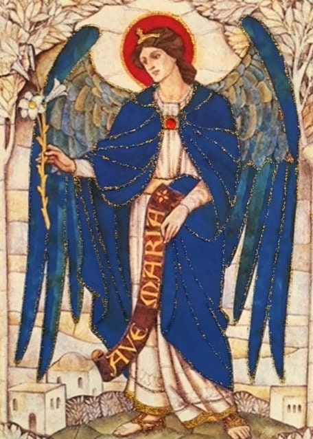 Archangel Gabriel Decal Hand-Embellished Stickers, Labels & Tags ...