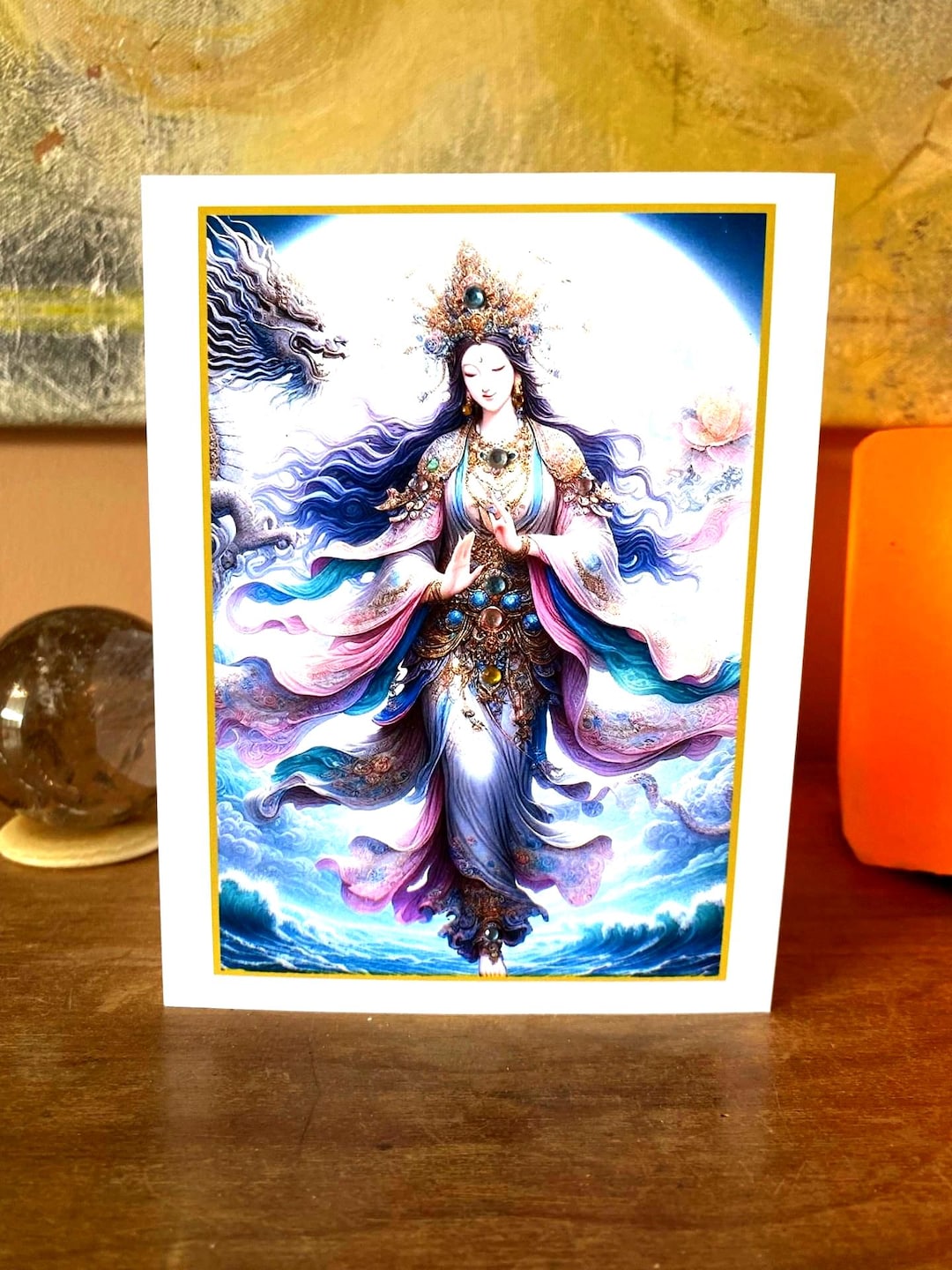 Dragon Kuan Yin Card - Etsy